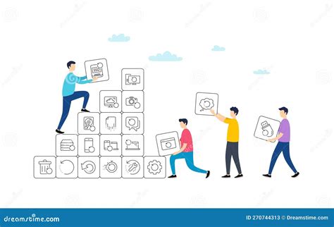 Recovery Line Icons Backup Restore Data And Recover Document Vector Stock Vector