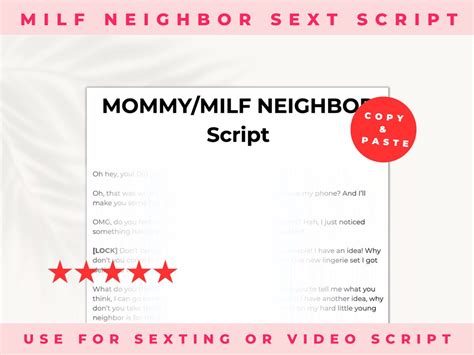 MILF Script F4M Sexting Script Dirty Talk Adult Model Onlyfans Sexting Scripts Fetish