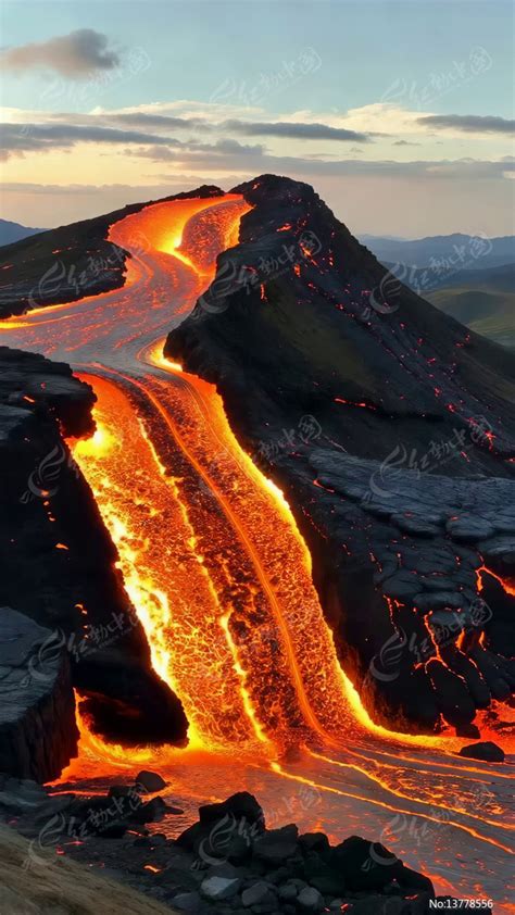 火山熔岩流淌自然景观下载红动中国