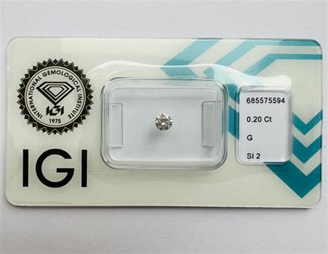 No Reserve Price 1 Pcs Diamond Natural 0 20 Ct Round G Si2 International