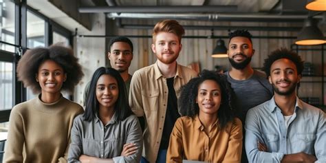 Group Of Diverse Young Professionals Working Together In Modern Office Premium Ai Generated Image
