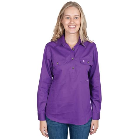 Just Country Jahna Purple 12 Button Work Shirt At Buffalo Bills