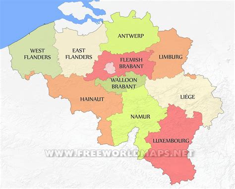 Belgium Map Regions Provinces