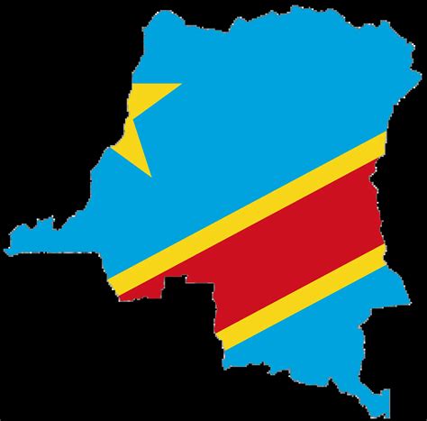 Democratic Republic Of The Congo Flag Map •