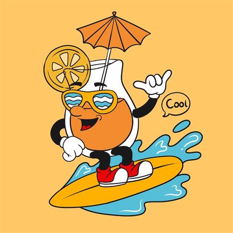 Premium Vector Retro Cartoon Funny Groovy Character Groovy Cartoon