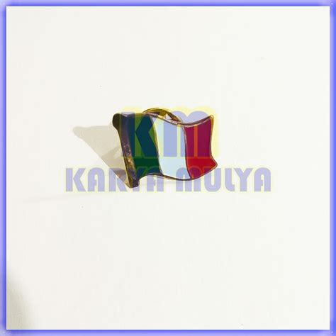 Jual Flag Pin Italia Bahan Logam Kuningan Pin Bros Bendera Negara