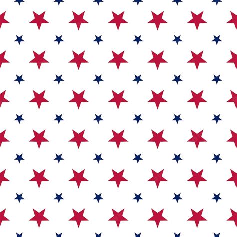 Premium Vector Seamless Pattern Of Hand Drawn 4th Of July Stars On