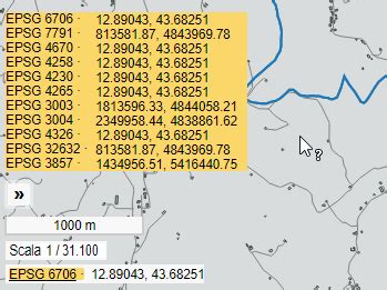 Coordinate In Differenti CRS O GIS
