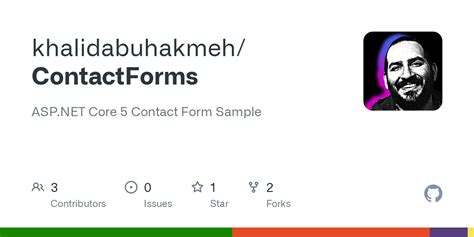 Github Khalidabuhakmeh Contactforms Asp Net Core Contact Form Sample