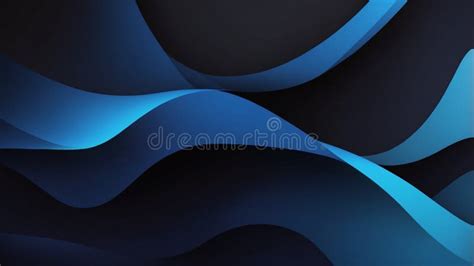 Abstract Blue Wave Pattern Fluid Layers And Dark Background Create A Modern And Dynamic Visual