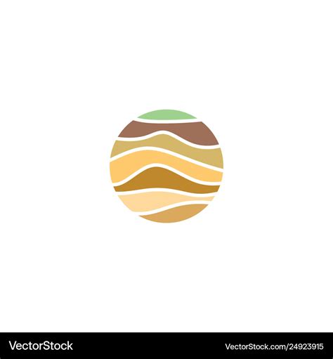 Soil Layers Geology Logo Icon Element Royalty Free Vector