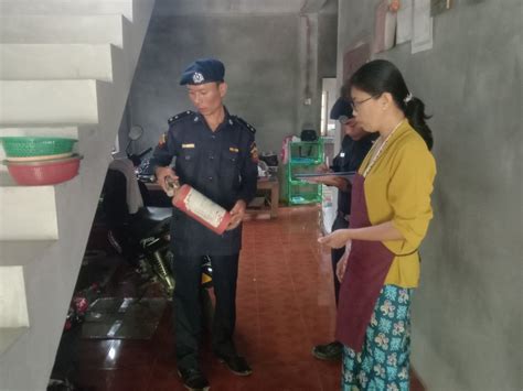 ရေဖြူ၌ ခ ရပ်ကွက်ရှိ နေအိမ်နှင့် ဈေးဆိုင်များအား မီးဘေးအန္တရာယ် ကြိုတင်ကာကွယ်ရေးလုပ်ငန်းများ ကွင