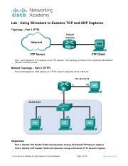 Analyzing TCP And UDP Captures With Wireshark FTP TFTP Course Hero