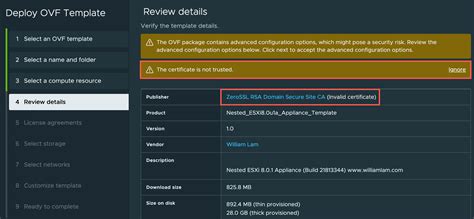 Quick Tip Certificate Is Not Trusted When Importing Signed Ovfova