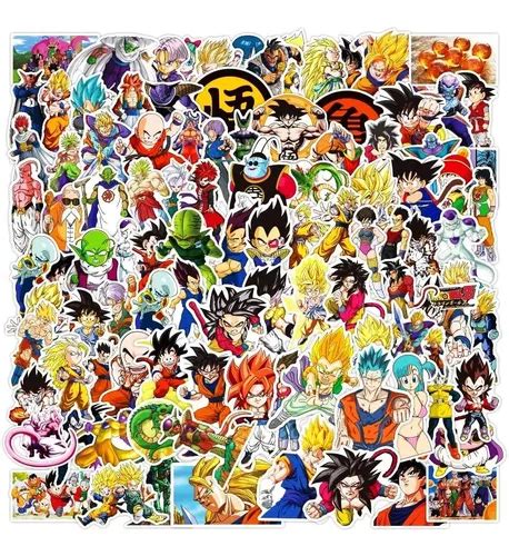 100 Stickers Calcomanias Dragon Ball Z Gt Super Kai Goku Cuotas Sin
