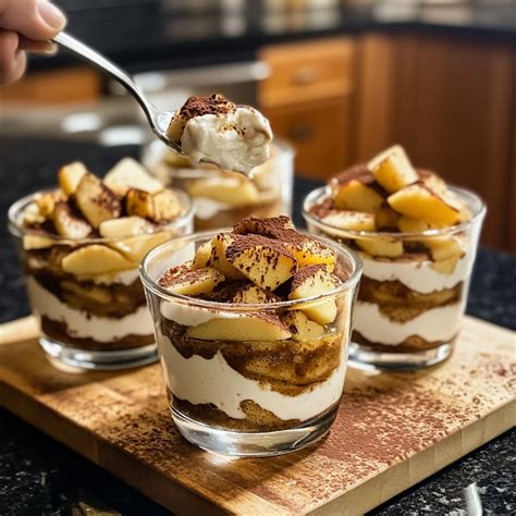 Baked Apple Tiramisu In Individual Glasses Annas Tasty Table