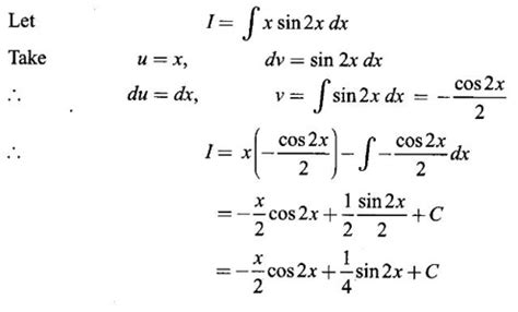 Integration By Parts Worked Examples Exercise With Answers Integral Calculus