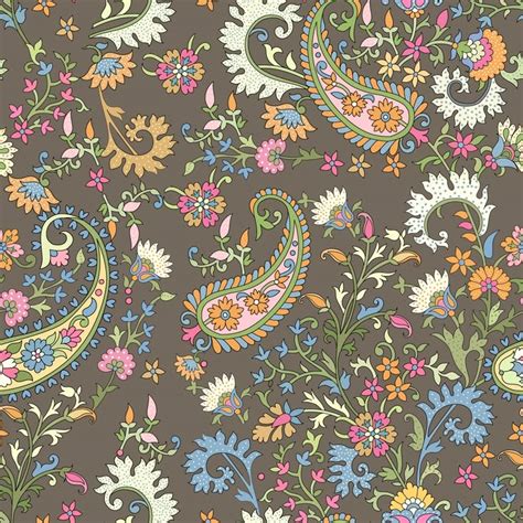 Allover Floral Paisley Wallpaper Colorful Paisley Patterns Paisley