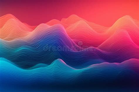Abstract Background With A Waves Effect In Vibrant Purple And Blue Colors Creating A Dynamic