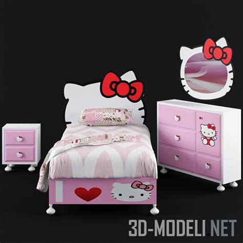 3d модель Набор мебели Hello Kitty