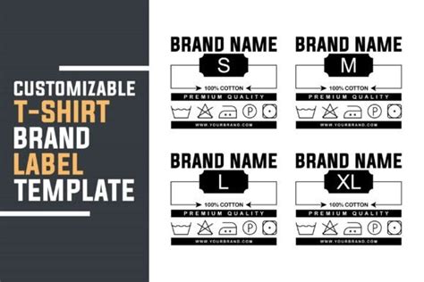 T Shirt Size Tag Label Template Set Graphic By Ozan Id · Creative Fabrica