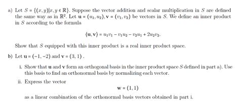 Solved The Same Way As In R2 Let U Ui U2 V Vi V2 Chegg Com