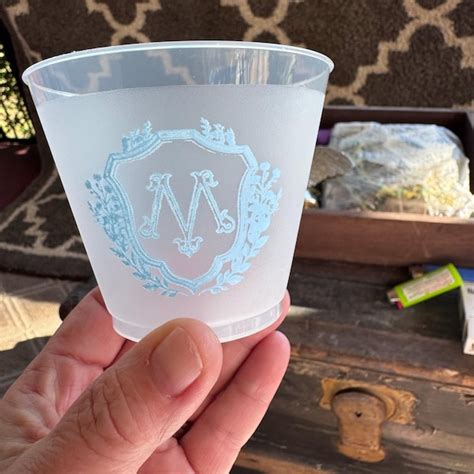 Custom Wedding Frosted Cups Wedding Reception Favors Personalized