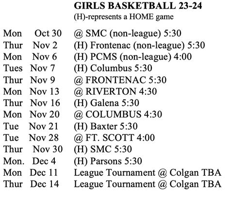 Girard Usd 248 Gms Athletic Schedule 2023 2024