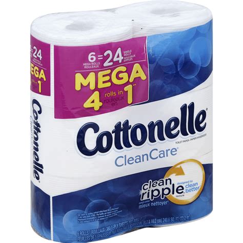 Cottonelle Cleancare Toilet Paper Mega Rolls 1 Ply Toilet Paper