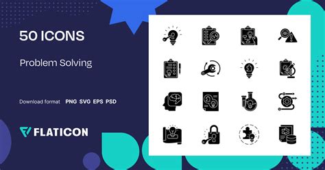 Problem Solving Icon Pack Black Fill 50 Svg Icons