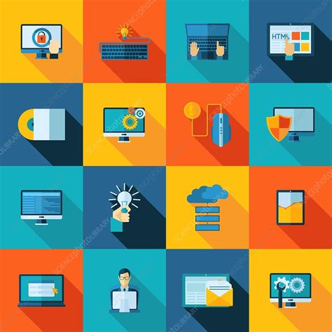 Computer Programming Icons Illustration Stock Image F0199800