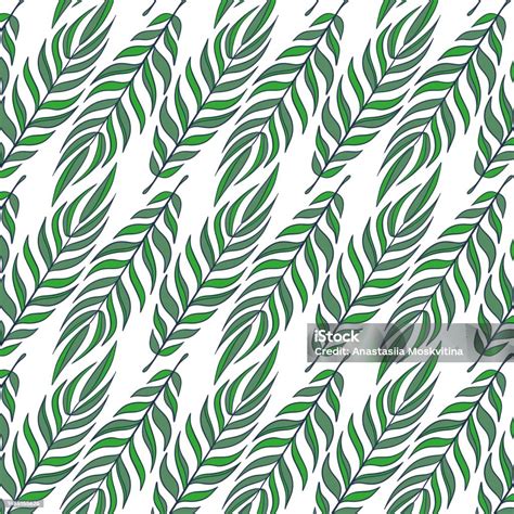 나뭇 가지가있는 매끄러운 꽃 무늬 식물 배경 반복되는 지문 당신의 디자인을 위한 허브 질감 디자인을 피우십시오 손으로 그린 벡터 그림 가을에 대한 스톡 벡터 아트 및 기타