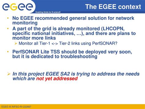 Network Monitoring Using Grid Jobs EGEE SA2 Ppt Download