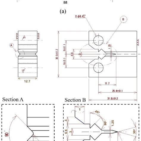 Dimensions Of The Test Specimens A Smooth Bar Tensile Specimen And