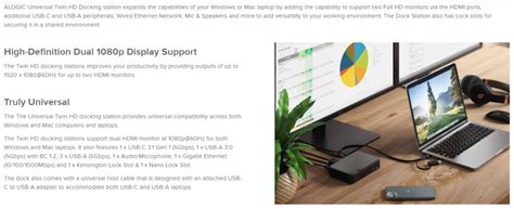 Alogic Universal Usb C Usb A Twin Hd Docking Station Duthd Bpc Technology