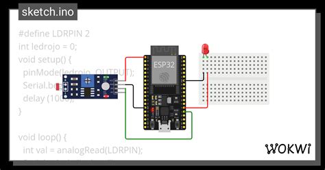 Ledcito Con Luz Se Apaga Prende Wokwi Esp32 Stm32 Arduino Simulator