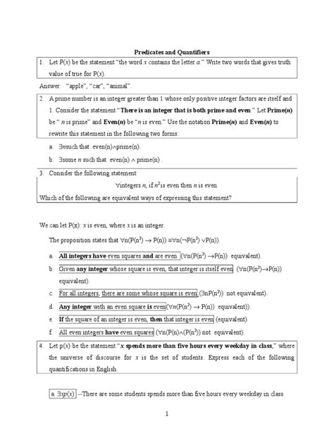 discrete mathematics predicates and quatifiers logical expressions