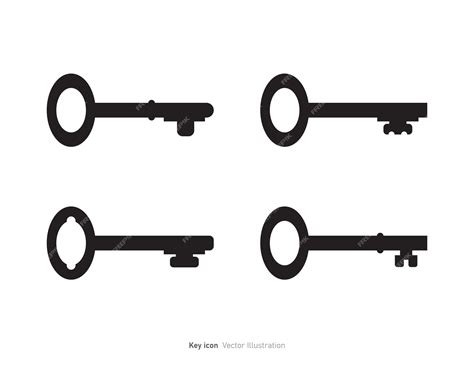 Premium Vector Key Icon Set Design Vector Illustration
