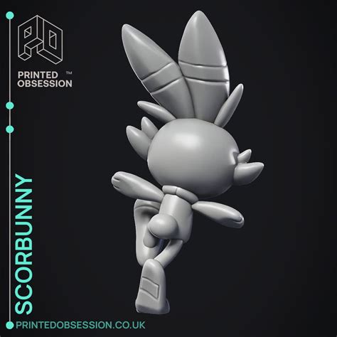 Scorbunny Pokemon Fan Art 3d Model By Printedobsession On Thangs