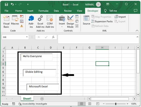 How To Disable Editing In Textbox To Prevent User Inputting In Excel