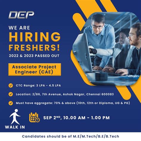 srinidhi krishnan on linkedin dep walkininterview projectengineers