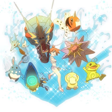 Azumarill Clawitzer Gyarados Kingdra Misty Pokemon Politoed