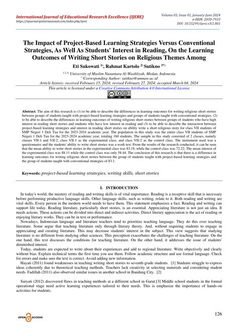 Pdf The Impact Of Project Based Learning Strategies Versus Conventional Strategies As Well As