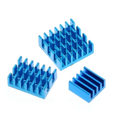 Buy Heat Sink Set For Raspberry Pi 4b Board Blue 3 Pcs In Egypt