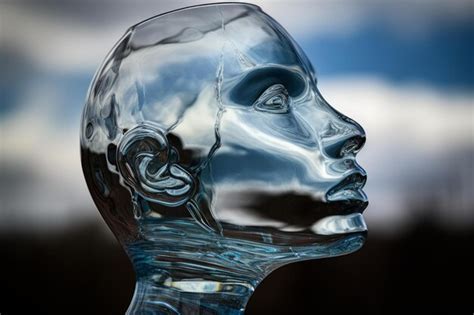 Translucent Glass Woman Face Generate Ai Premium Ai Generated Image