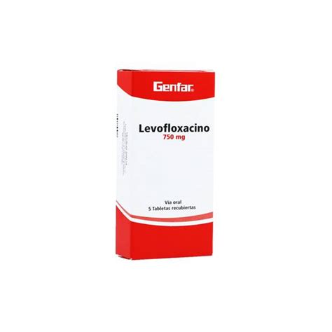 Levofloxacina 750mg X 5 Tabletas Genfar Farmatina
