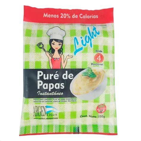 3 Pack Puré De Papas Instantáneo Argendiet Light Mercadolibre