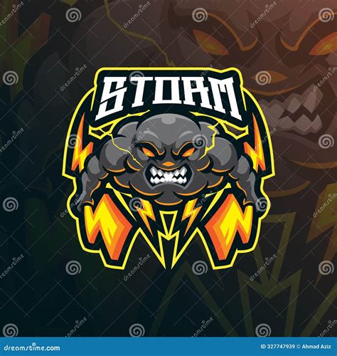 Storm Mascot Logo Design With Modern Illustration Concept Style For