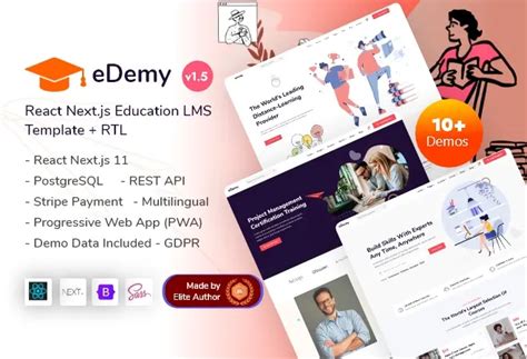 Edemy React Next Lms Education And Online Courses Template Envytheme