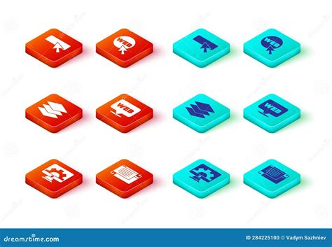 Set Web Development Ui Or Ux Design Layers And Graphic And Icon Vector Stock Illustration